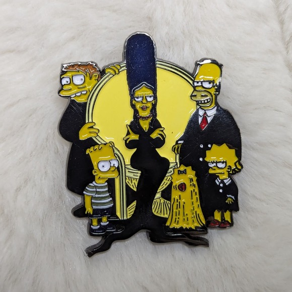 Handmade | Jewelry | The Simpsons X The Addams Family Wednesday Enamel ...